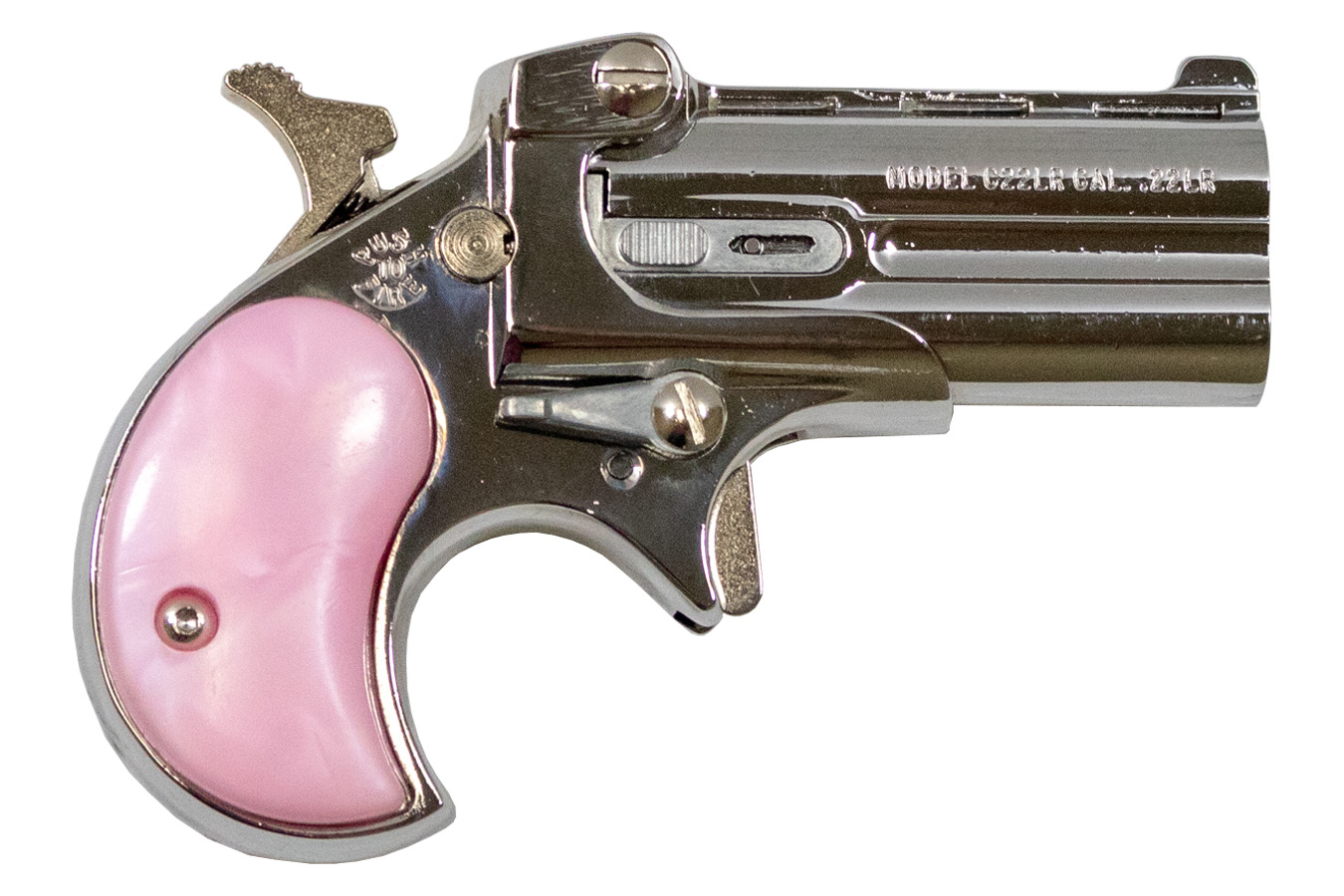 Buy 22LR Derringer with Chrome Finish and Pink Pearl Grips online ...