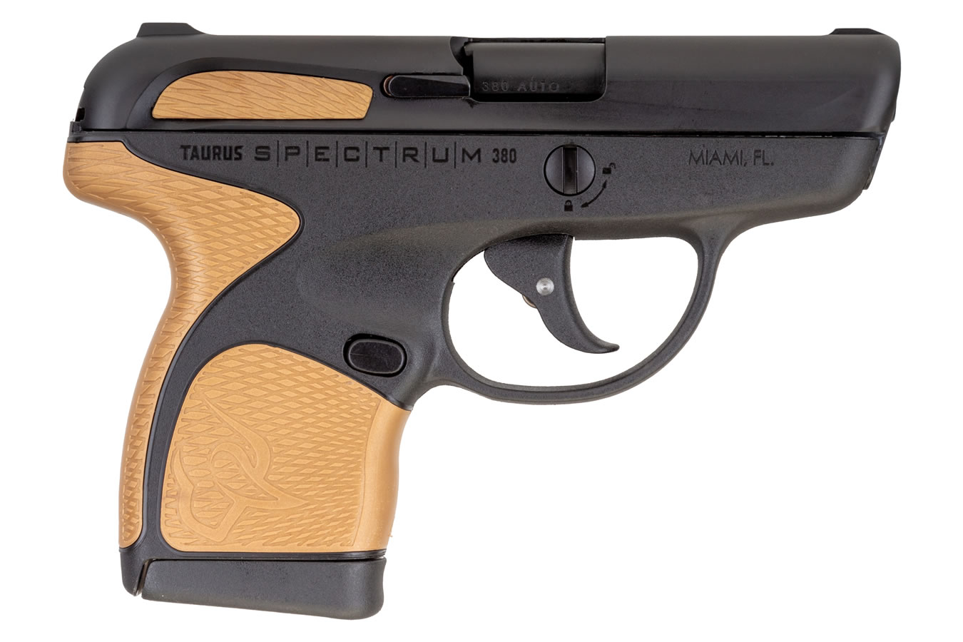 Buy Spectrum 380 ACP Black Carry Conceal Pistol with Burnt Bronze Grips ...